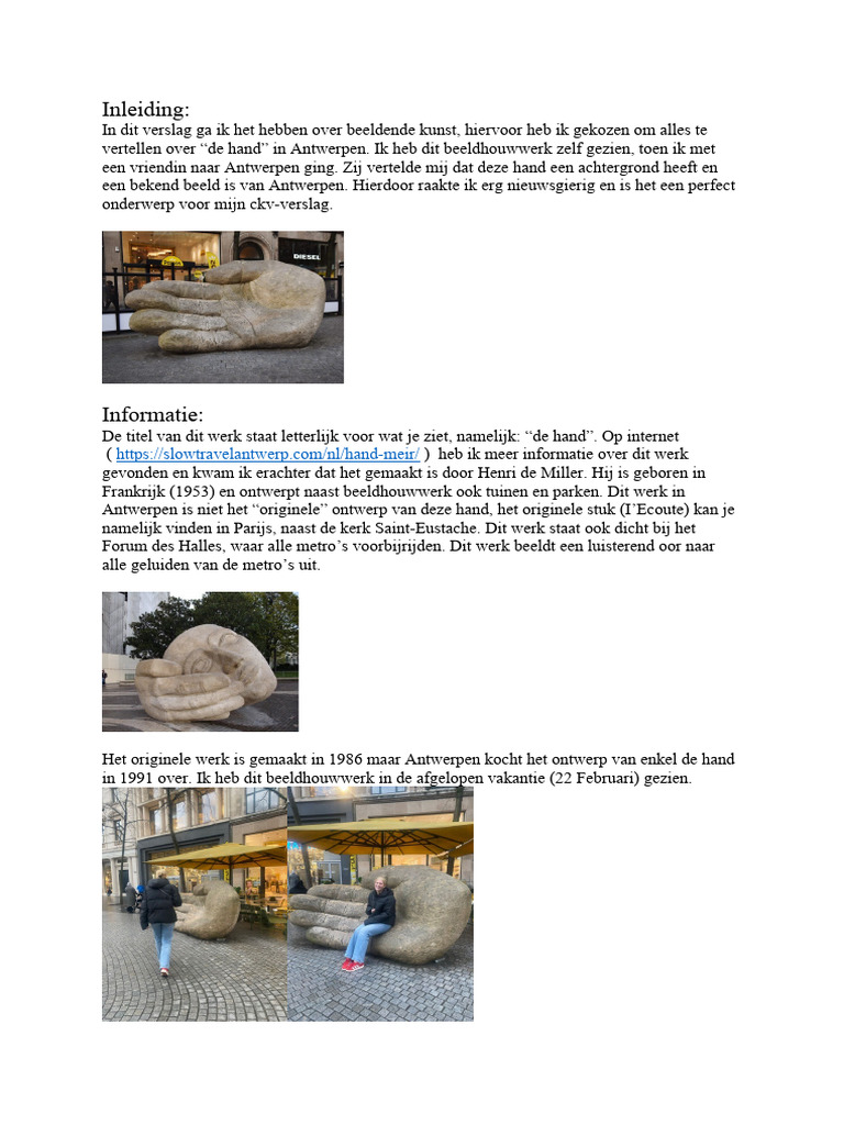 CKV Verslag Hand Antwerp | PDF