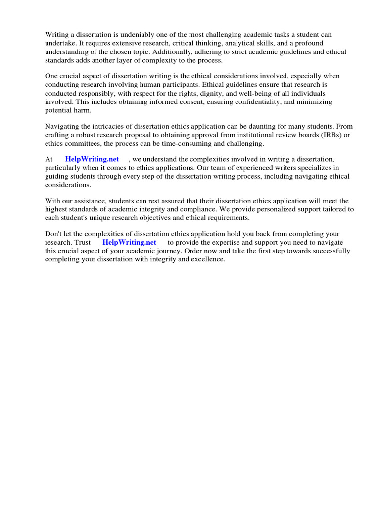 Dissertation Ethics Application | PDF | Institutional Review Board
