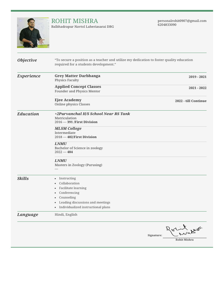 Rohit Sir Resume | PDF