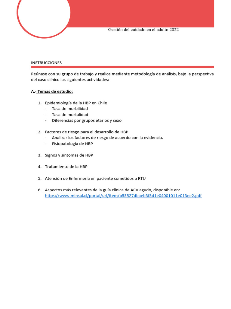 Caso Clinico HBP | PDF | Cancer de prostata | Especialidades Medicas