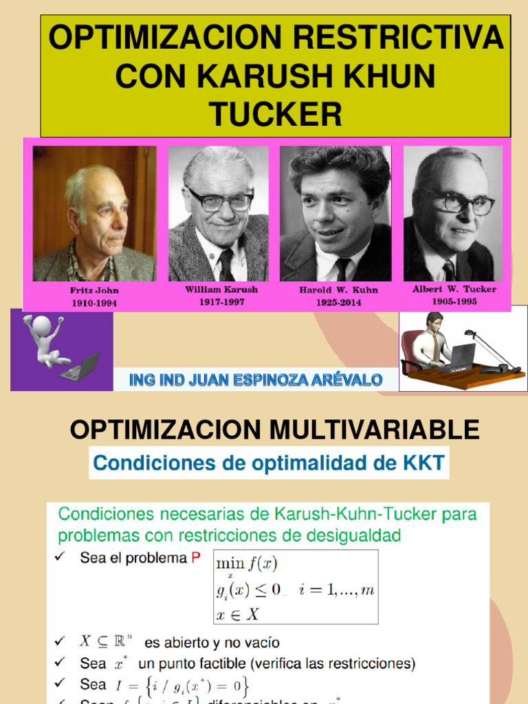 Optimizacion Karush Kuhn Tucker 23 | PDF | Optimización Matemática | Matemáticas