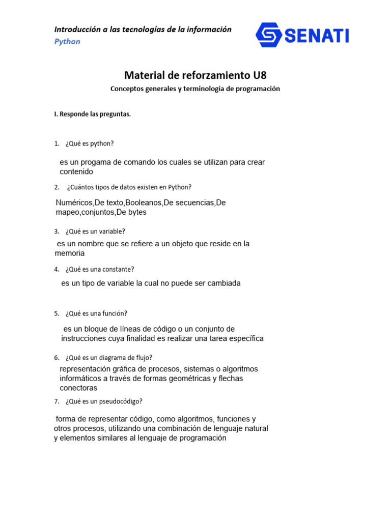 Conceptos Básicos de Python | PDF