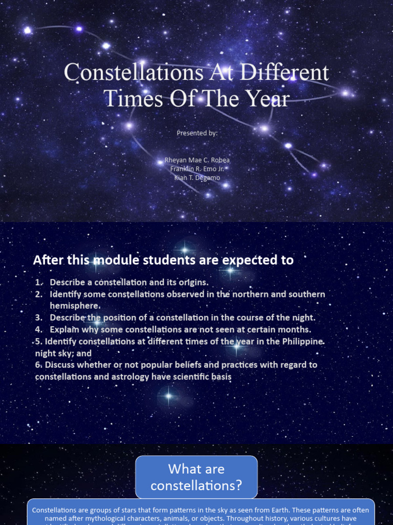 Constellations and Their Cultural Significance | PDF | Stars | Apparent ...