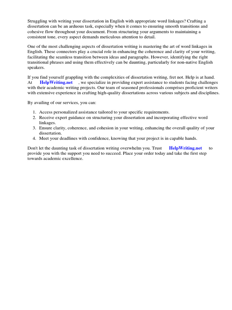 Dissertation Anglais Mots Liaison | PDF | Thesis | Human Communication