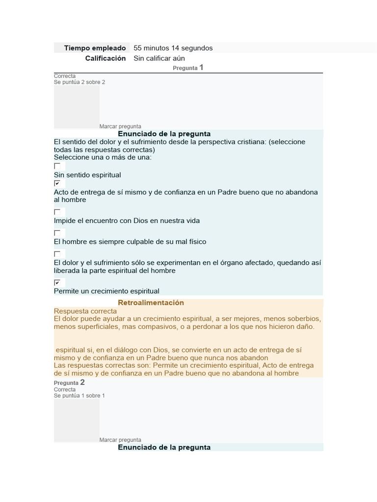 Cuestionario 6 Antropologpia Teolófica, UFASTA | PDF | Pecado | Mal