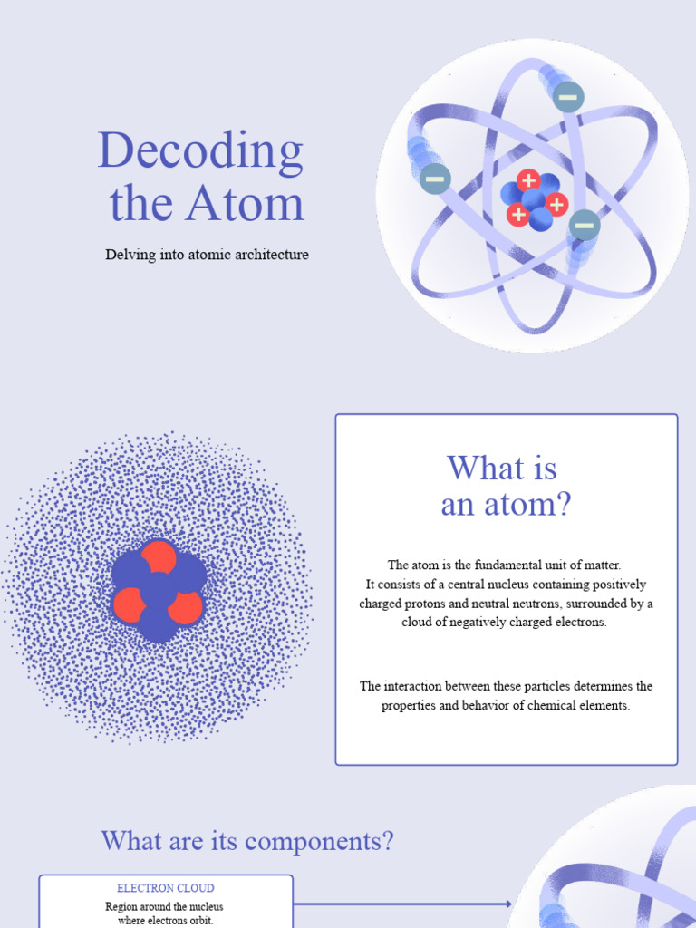 Chemistry Atomic Structure Presentation in Lavander Red Blue ...