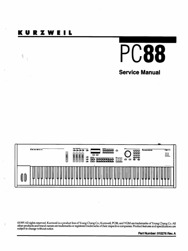 Kurzweil PC 88 Service Manual | PDF