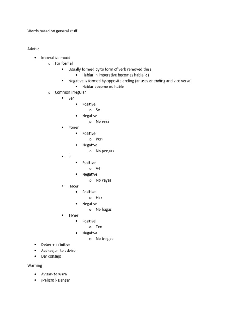 Words Based On General Stuff spanish-70DC0 | PDF | Languages | Foreign ...