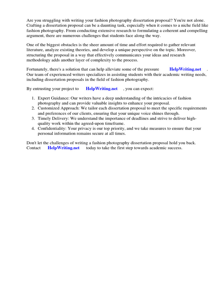 Fashion Photography Proposal Help | PDF | Fashion | Image
