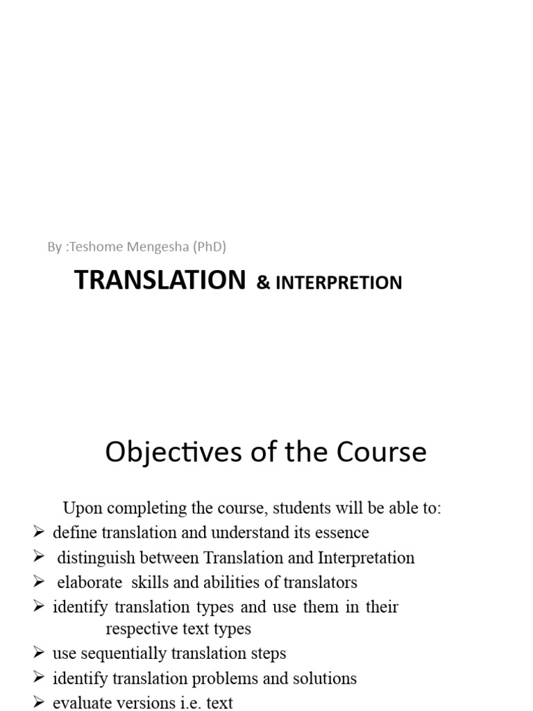 Slides of Translatio | PDF | Translations | Language Interpretation