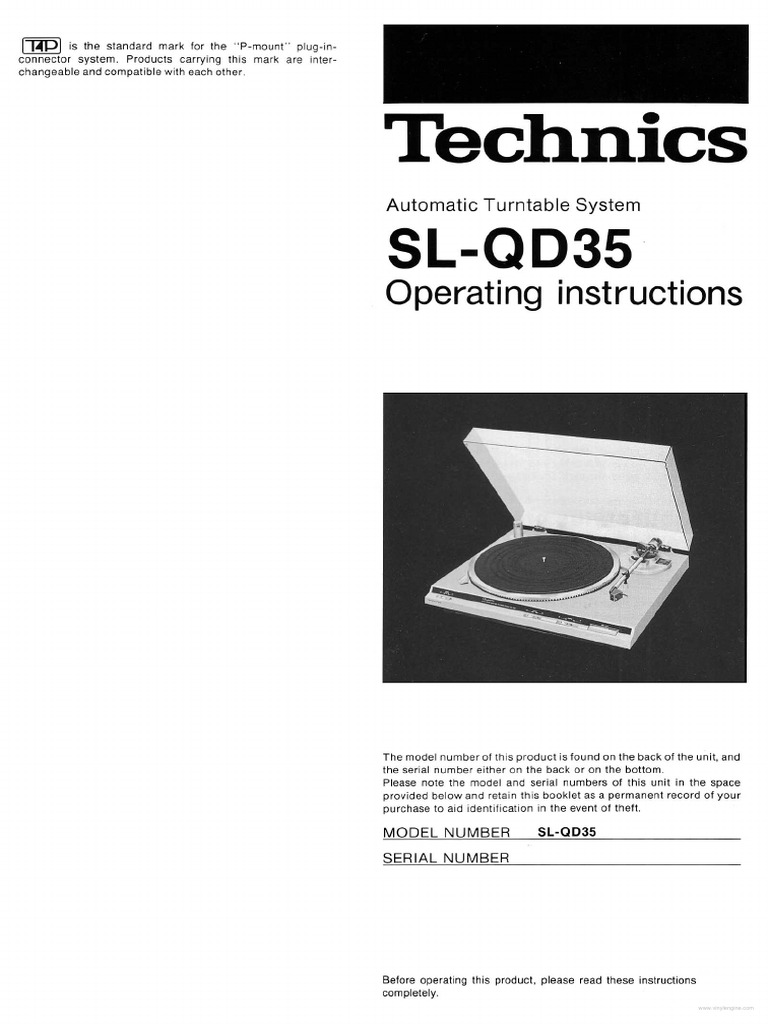 TECHNICS_SL_QD35_OPERATING INSTRUCTIONS_(EN) | PDF