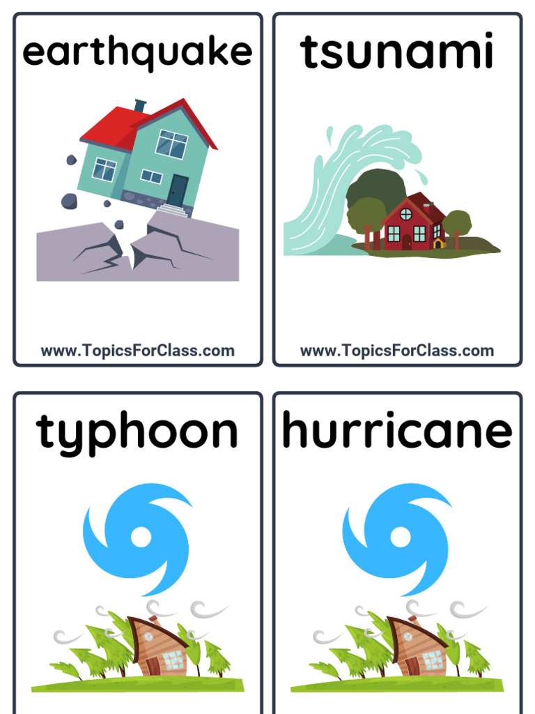 Natural Disaster Flashcards PDF | PDF