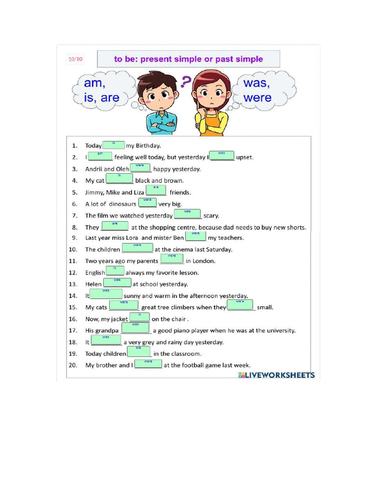 present simple o past simple | PDF