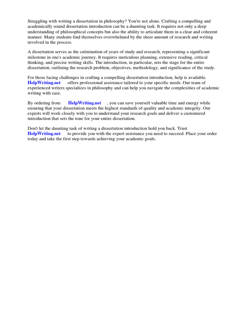 Dissertation Philo Exemple Intro Pdf Thesis Essays