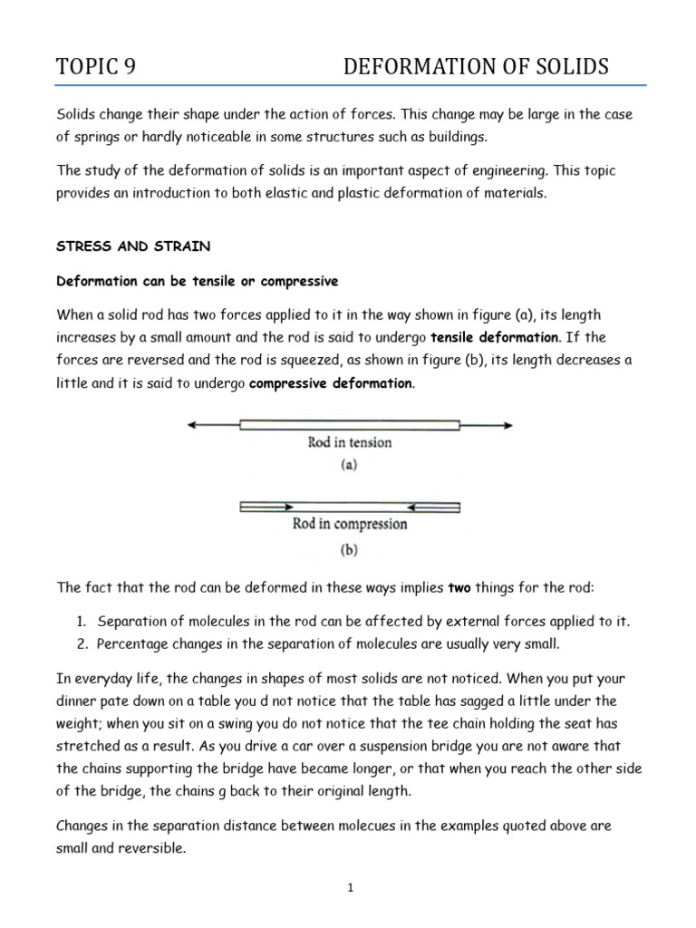 Understanding Solid Deformation Mechanics | PDF | Deformation ...