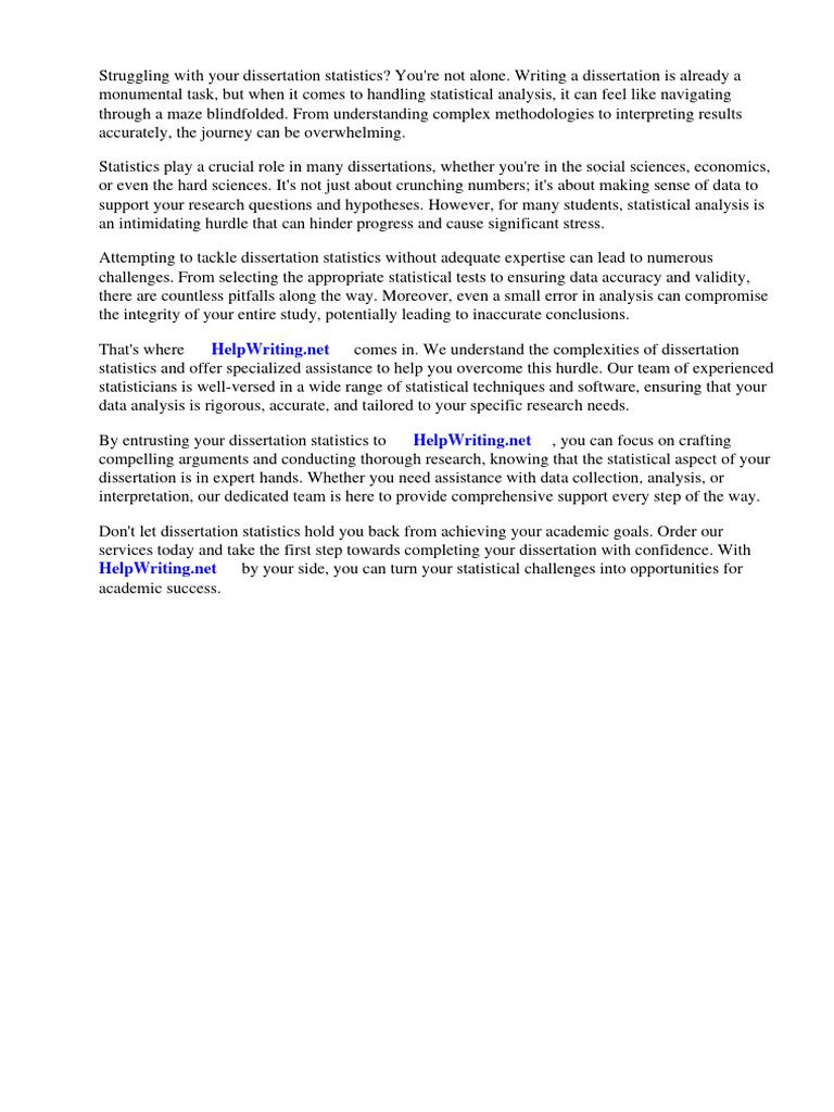 And All But Dissertation Statistics | PDF | Statistics | Thesis
