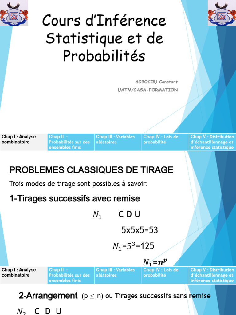 Mon Cours de Stat-Proba | PDF | Loi de probabilité | Théorie des ...