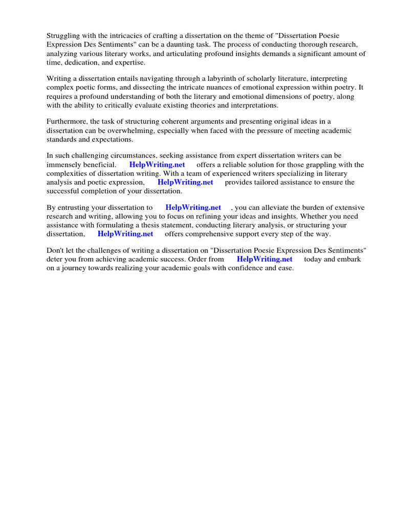 Dissertation Poesie Expression Des Sentiments | PDF | Thesis | Scribd