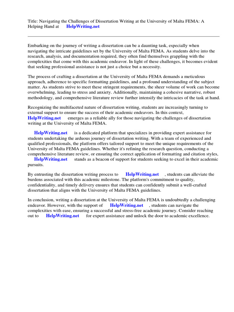 Dissertation Guidelines University of Malta Fema | PDF | Economic Growth | Taxes