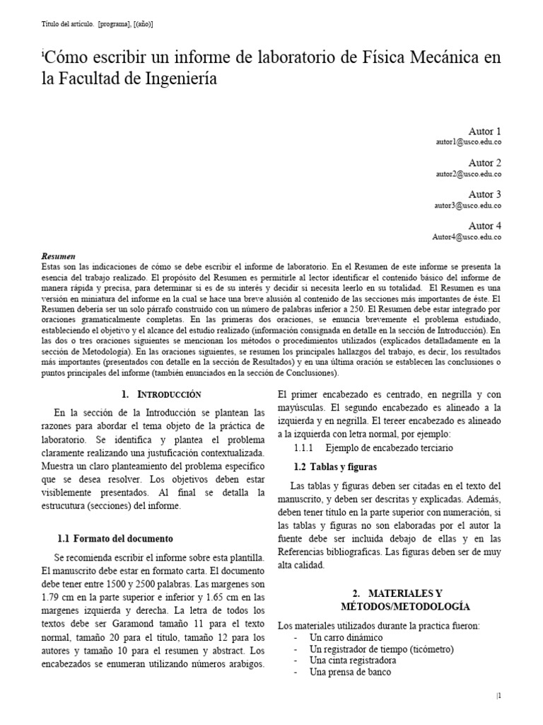 informe de fisica (práctica 4) | PDF | Velocidad | Citación