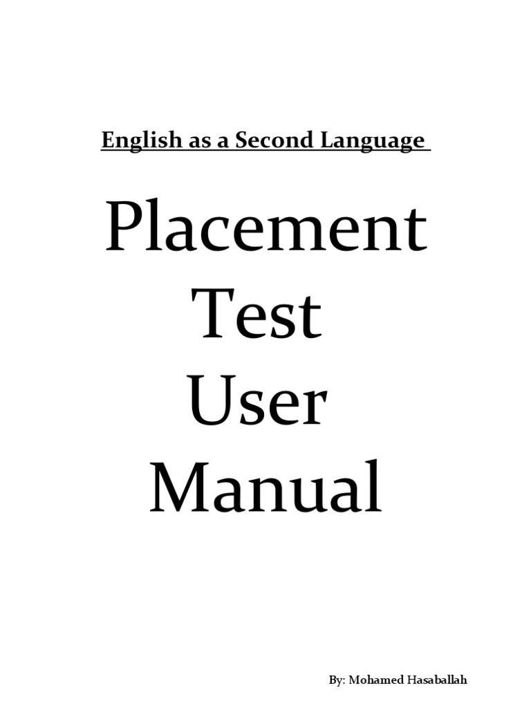 ESL Placement Test Guide | PDF | Interview | Test (Assessment)