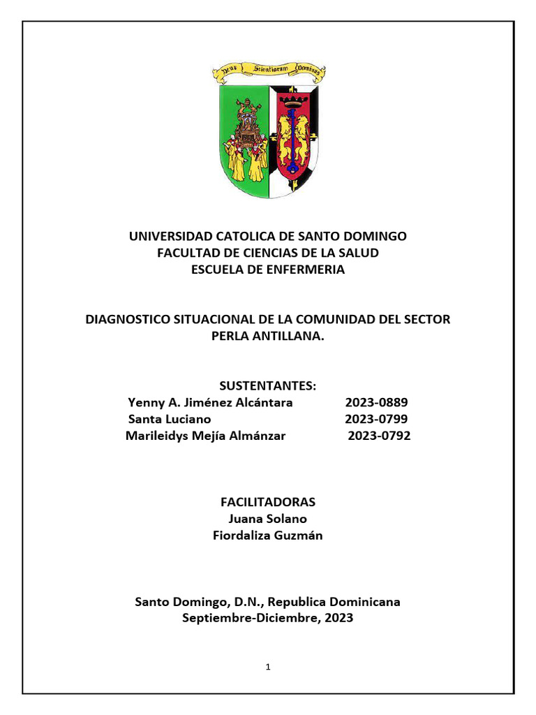Diagnóstico de Salud en Perla Antillana | PDF | Estadísticas ...