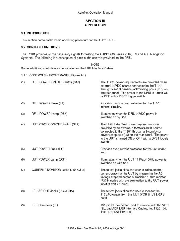 T1201 DFIU Operation Guide | PDF | Amplifier | Loudspeaker