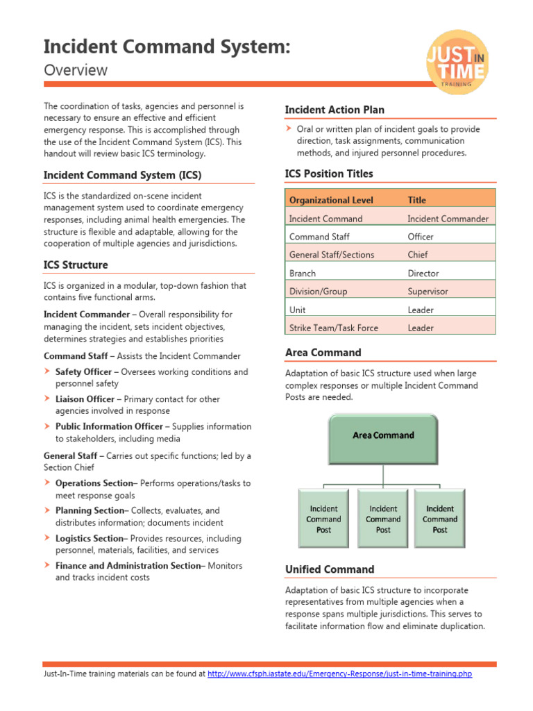 ICS INTRODUCTION | PDF | Incident Command System | Business