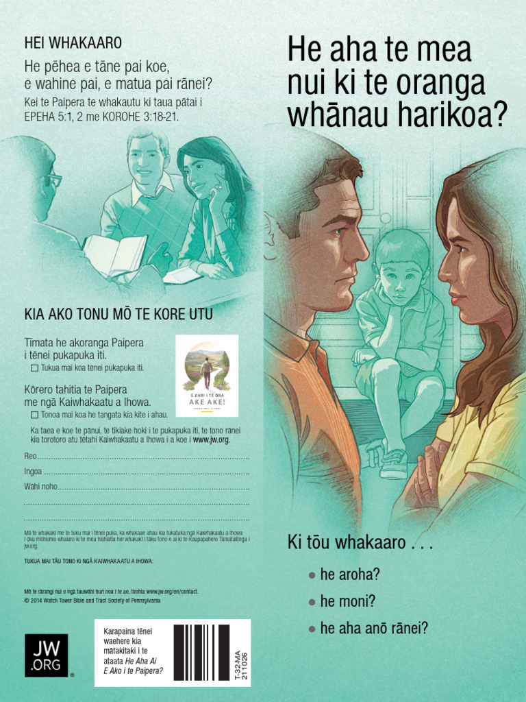 He Aha Te Mea Nui Ki Te Oranga Whānau Harikoa | PDF