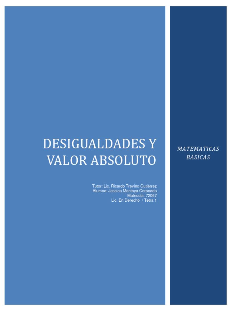 Desigualdades y Valor Absoluto-Jessica Montoya Coronado | PDF ...