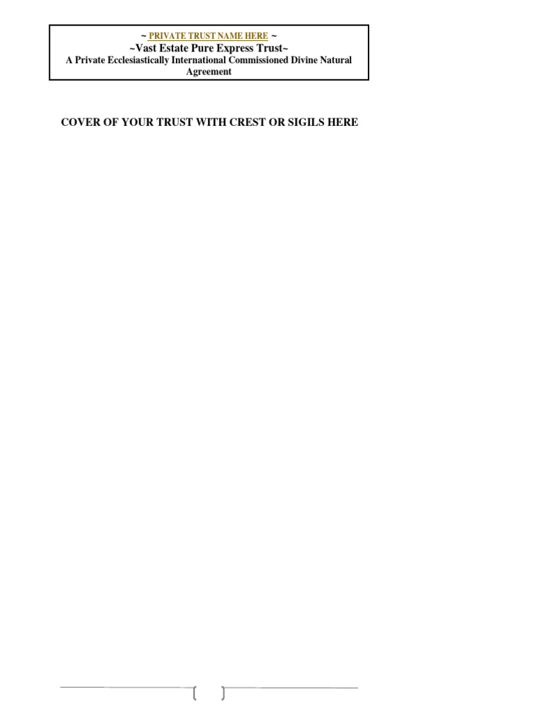 Moabite Indigenous Nation Trust Document | PDF | Constitution | Legal ...