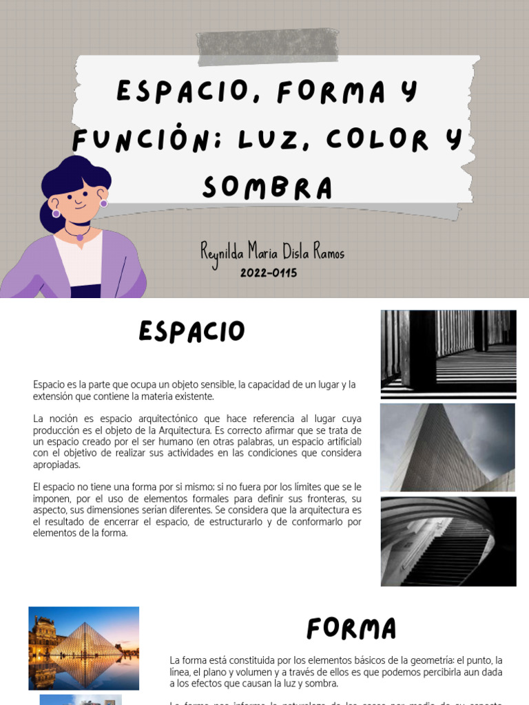 Tema 4. ESPACIO, FORMA Y FUNCIÓN LUZ, COLOR Y SOMBRA | PDF | Sombra | Espacio