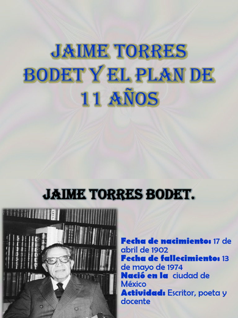 Jaime Torres Bodet y el Plan de Once Años | PDF