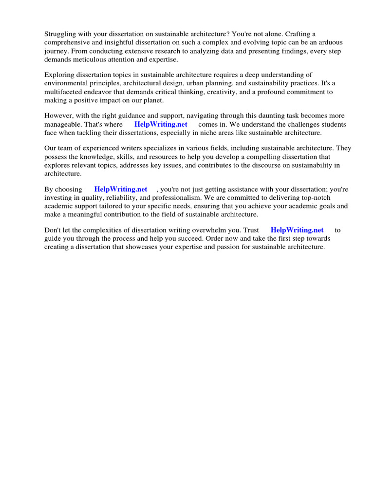 Dissertation Topics Sustainable Architecture | PDF | Sustainability | Green Building