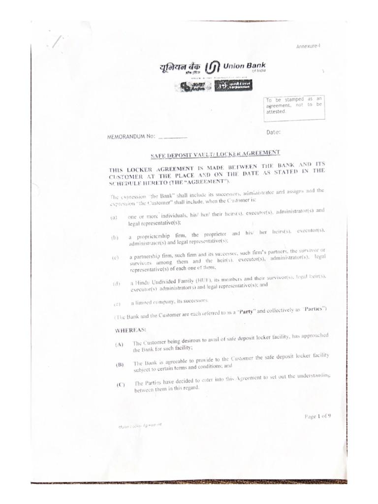 Locker Agreement | PDF