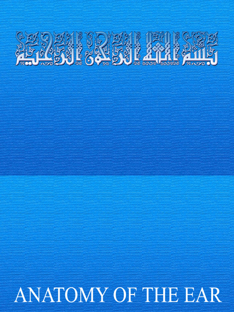 1-Anatomy of Ear | PDF | Ear | Nervous System