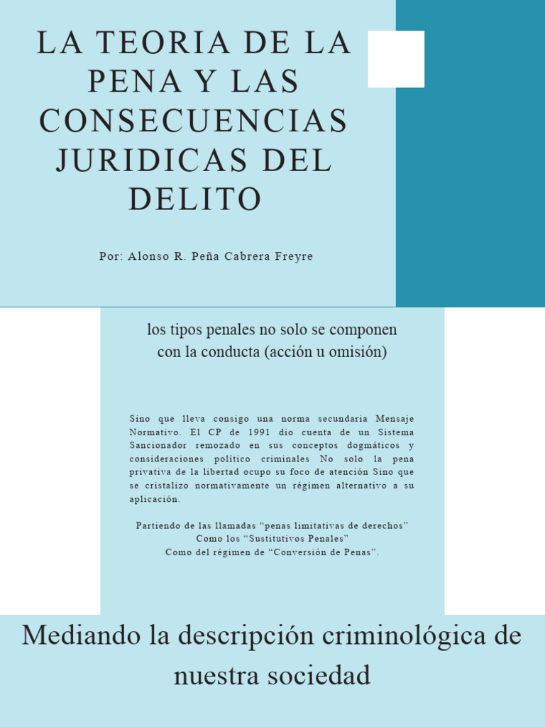 La Teoria de La Pena y Las Consecuencias Juridicas Del Delito. | PDF | Castigos | Derecho penal