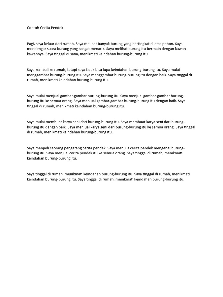 Contoh Cerita Pendek | PDF