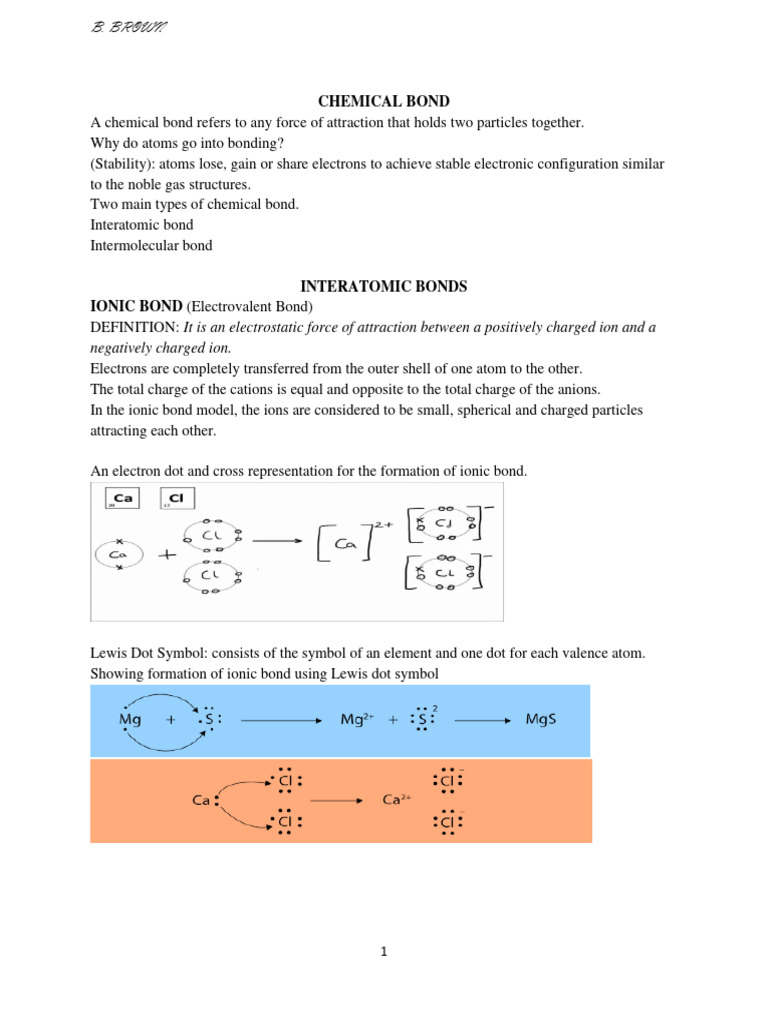 Chemical Bond 21 Pdf Chemical Bond Ionic Bonding