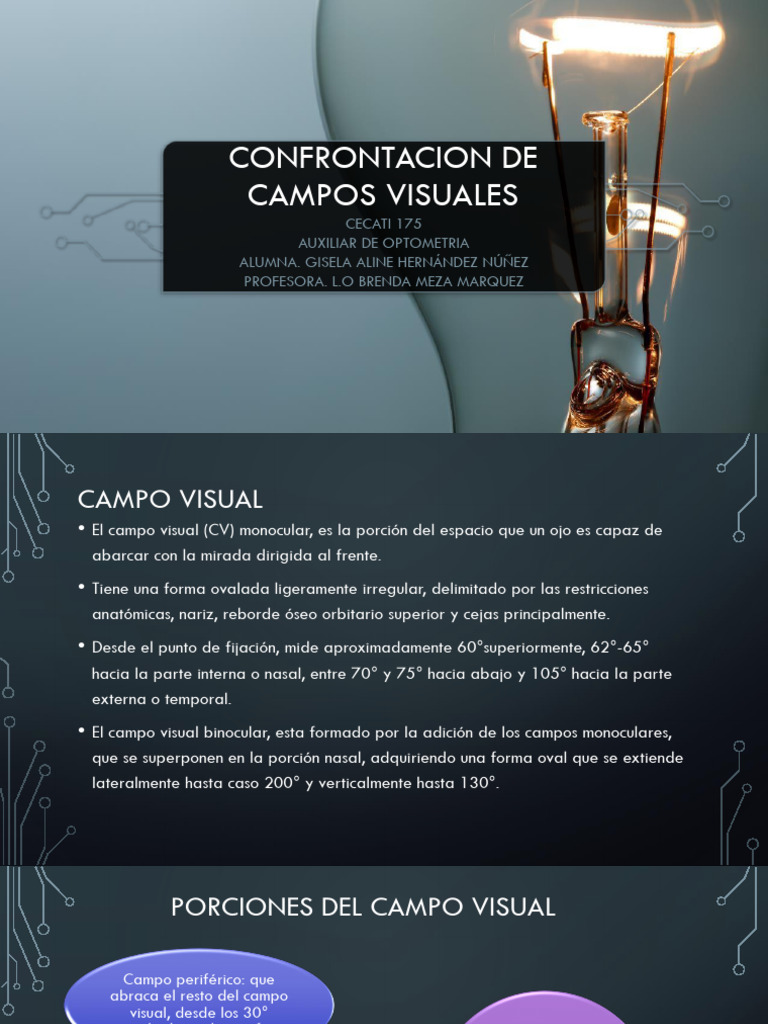 CONFRONTACION DE CAMPOS VISUALES | PDF | Visión | Rasgos faciales