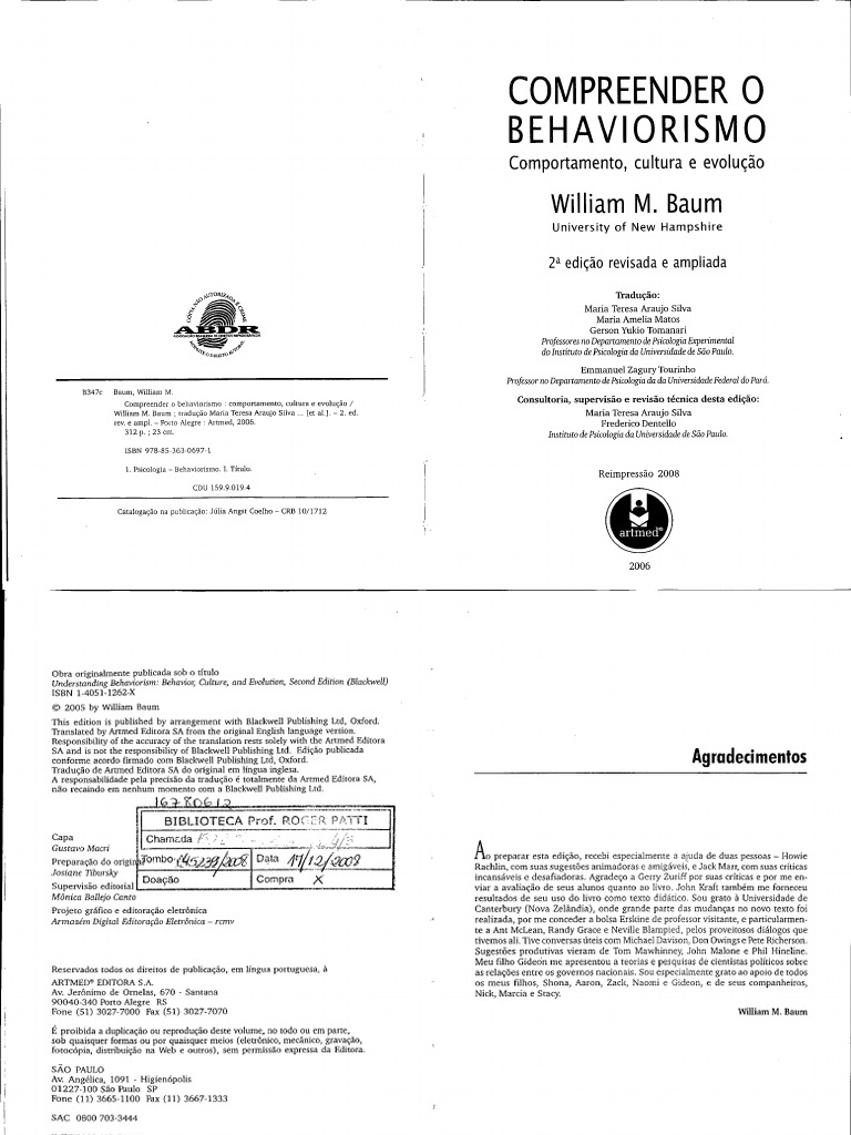 Baum Compreender o Behaviorismo | PDF