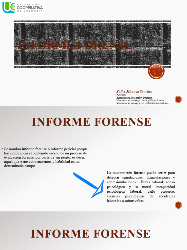 Informe Forense | PDF | Sicología | Testigo experto