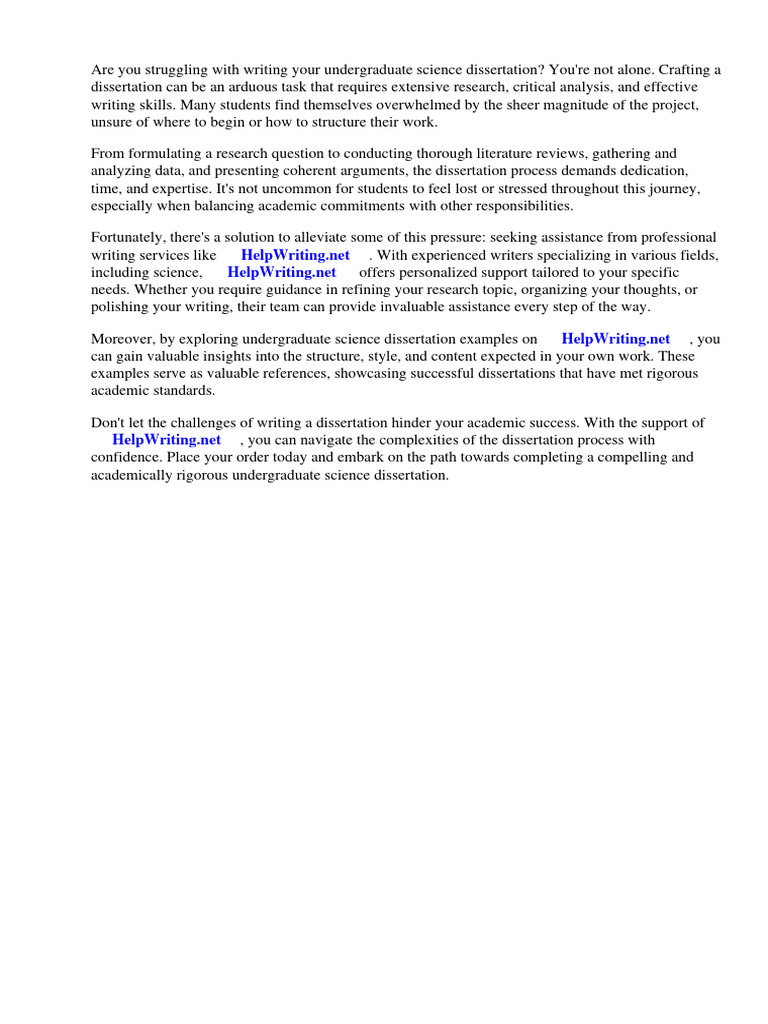 Science Dissertation Help | PDF | Thesis | Science