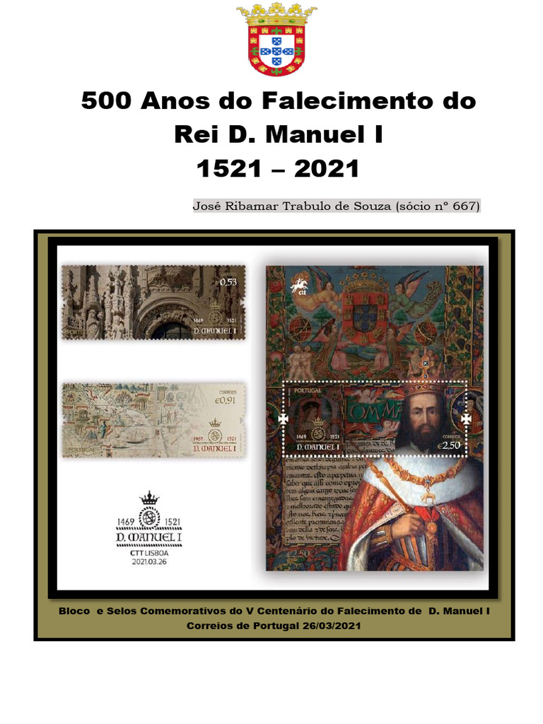 TRABULO 500 Anos Falecimento D. Manuel I 1521 2021 | PDF | Era dos ...