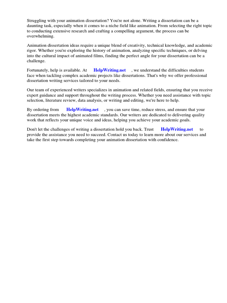 Animation Dissertation Help | PDF | Thesis | Artificial Intelligence
