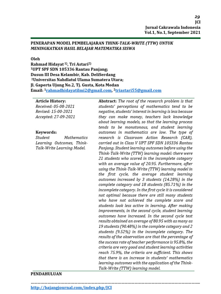 Jurnal | PDF | Behavior Modification | Science