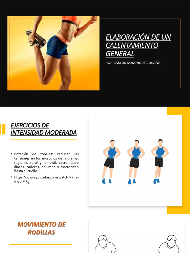 Calentamiento General y Ejercicios | PDF | Corriendo | Codo