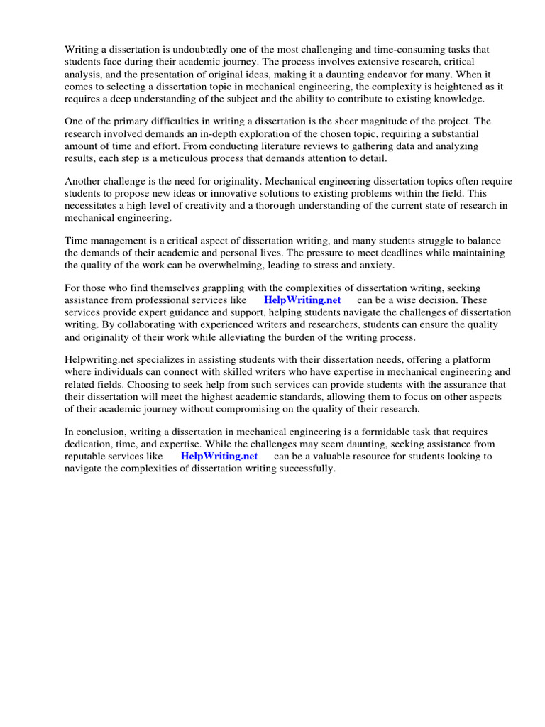 Dissertation Topics in Mechanical Engineering | PDF | Engineering | Mechanical Engineering