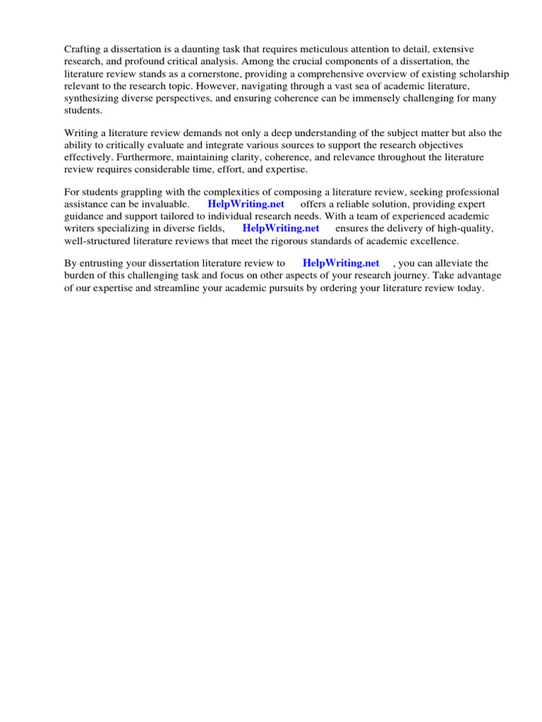 Literature Review in Dissertation Example | PDF | Thesis | Literature ...