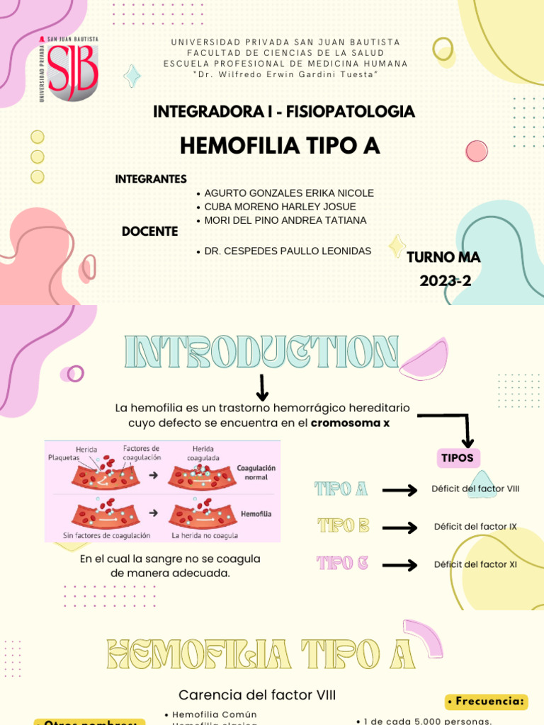 Hemofilia tipo a (1) | PDF | Hemofilia | Coagulación